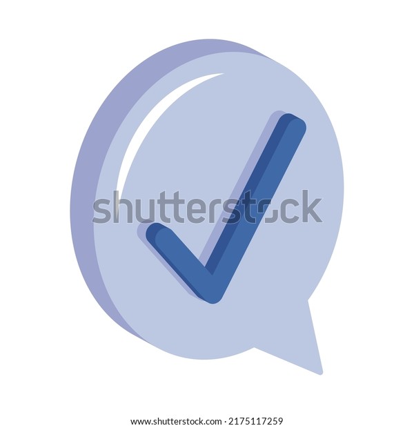 Isometric Check Mark On White Background: เวกเตอร์สต็อก (ปลอดค่า ...