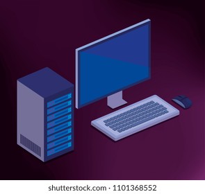 Digital Technology Isometrics Icons Stock Vector (Royalty Free) 1101848009
