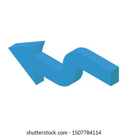 Isometric Design Bend Left Arrow Stock Vector (Royalty Free) 1507784114 ...