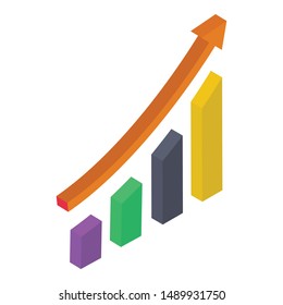 Isometric Design Growth Chart Vector Stock Vector (Royalty Free ...