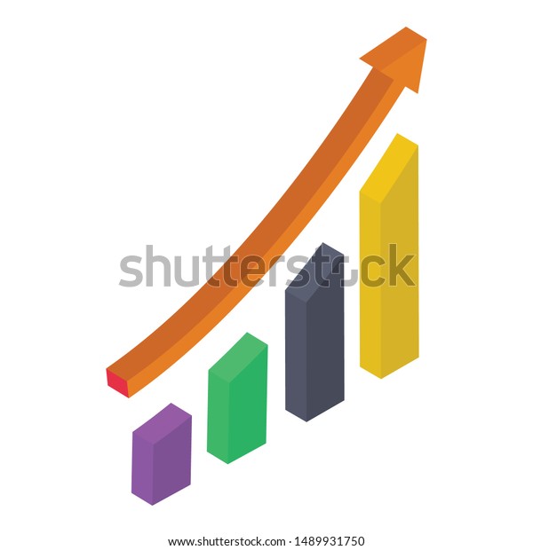 Isometric Design Growth Chart Vector Stock Vector (Royalty Free ...