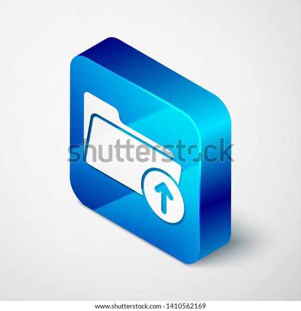 Isometric Download Arrow Folder Icon Isolated: เวกเตอร์สต็อก (ปลอดค่า ...