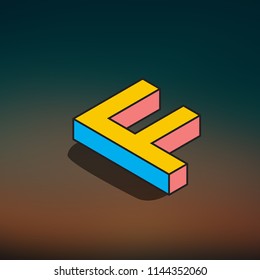 Isometric F Logo Design Stock Vector (Royalty Free) 1144352060 ...