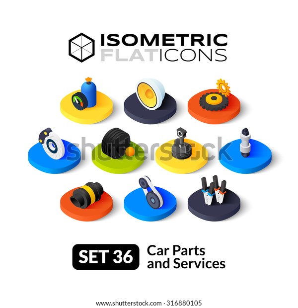 Isometric Flat Icons 3d Pictograms Vector: vetor stock (livre de ...