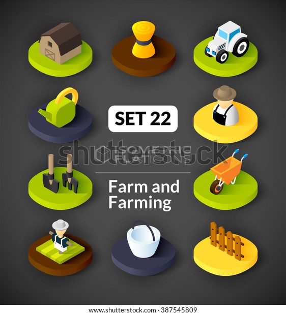 Isometric Flat Icons 3d Pictograms Vector Stock Vector (Royalty Free ...