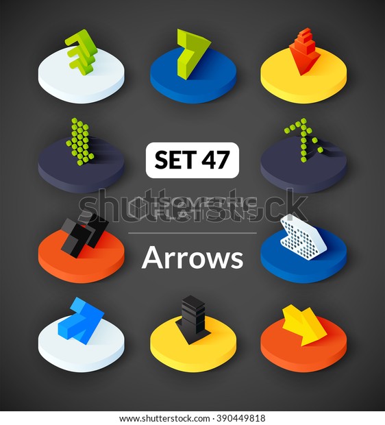 Isometric Flat Icons 3d Pictograms Vector Stock Vector (Royalty Free ...