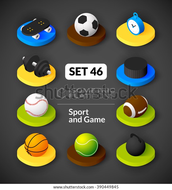 Isometric Flat Icons 3d Pictograms Vector Stock Vector (Royalty Free ...