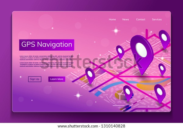 Isometric Gps Online Map City Navigation Stock Vector (Royalty Free ...