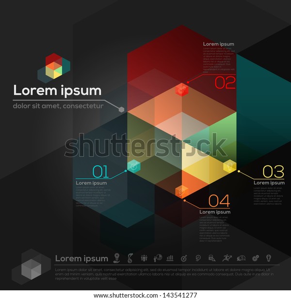 Isometric Hexagon Shapes Abstract Design Background Stock Vector ...