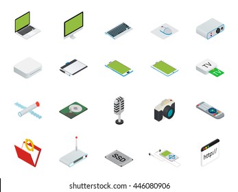 Computer Detailed Isometric Parts Vector Graphic Stock Vector (Royalty ...