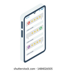 Isometric Icon Customer Feedback App Vector Stock Vector (Royalty Free) 1484026505 | Shutterstock