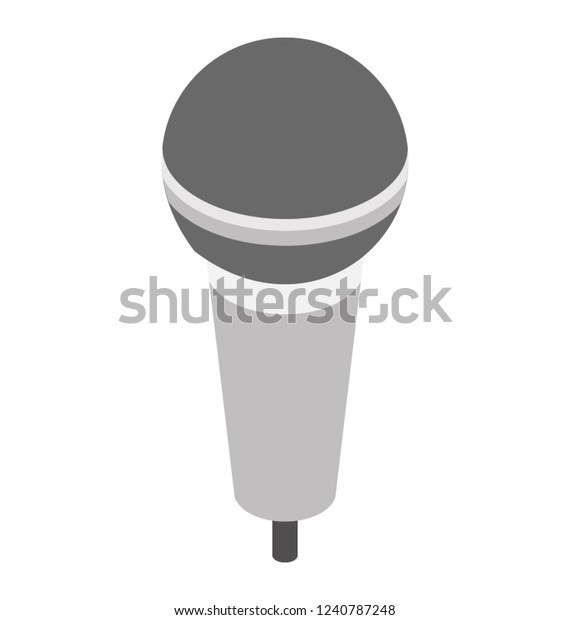 Isometric Icon Design Mic Stock Vector (Royalty Free) 1240787248 ...