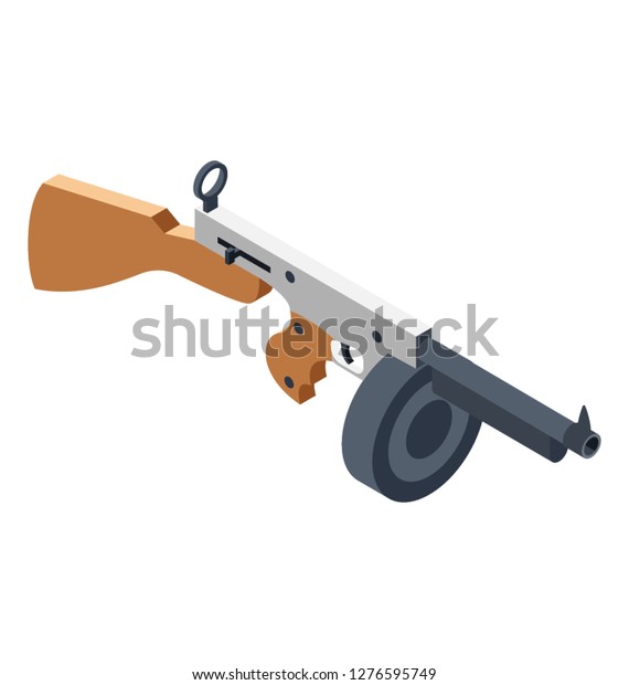 Isometric Icon Rifle Stock Vector (Royalty Free) 1276595749 | Shutterstock