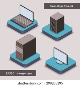 Isometric Icons 3d Pictograms Vector Set Stock Vector (Royalty Free ...