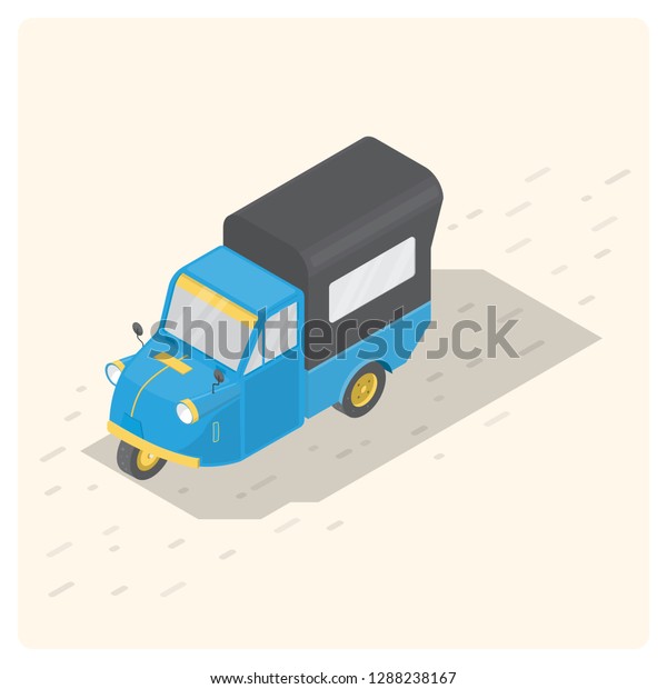 Isometric Illustration Bemo Famous Public Transportation Stock Vector ...