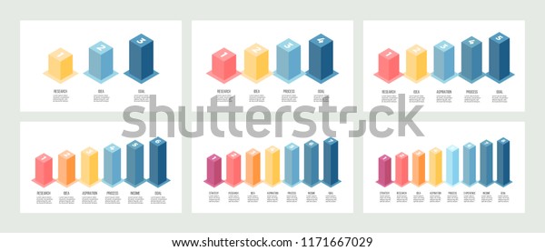 Isometric Infographics Bar Chart Diagram 3 库存矢量图（免版税）1171667029 ...