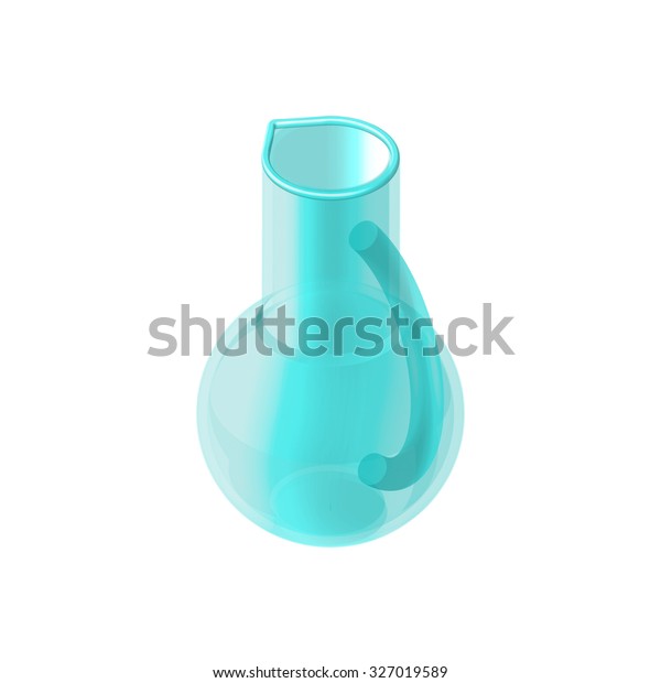 Isometric Isolated Blue Glass Pitcher Translucent Stock Vector (Royalty ...