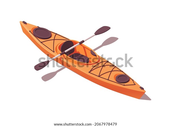 Isometric Kayak Paddle Vector Illustration Collection Stock Vector ...