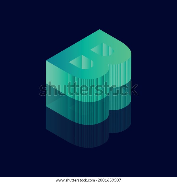 Isometric Letter B Vector Illustration 3d Stock Vector (Royalty Free ...