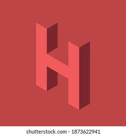 Isometric Letter H Vector Design Stock Vector (Royalty Free) 1873622941 ...