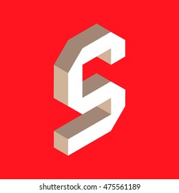 Isometric Letter S Stock Vector (Royalty Free) 475561189