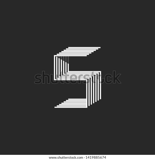 Isometric Letter S Letter Logo Monogram Stock Vector (Royalty Free ...