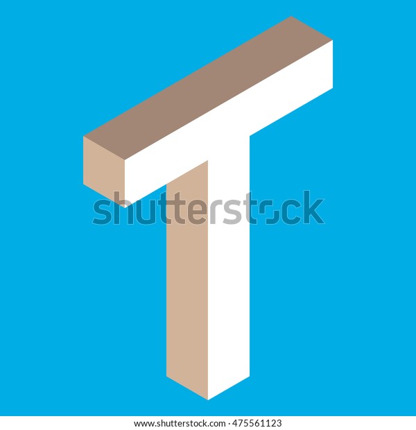 Isometric Letter T Stock Vector (Royalty Free) 475561123 | Shutterstock