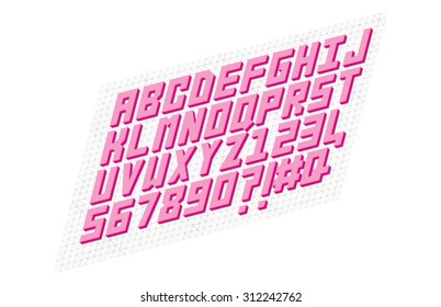 Isometric Letters Numbers On Isometric Map Stock Vector (Royalty Free ...