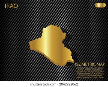 Isometric Map Gold Iraq On Carbon Stock Vector (Royalty Free ...