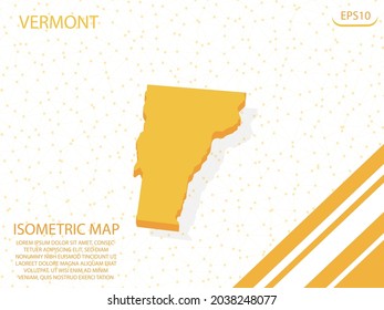 Isometric Map Yellow Vermont Modern Graphics Stock Vector (Royalty Free ...