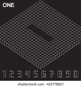 Isometric Number Set Vector Illustration Stock Vector (Royalty Free ...