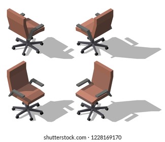 Isometric Office Chair Stock Vector (Royalty Free) 1228169170 ...