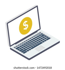 Earn Money Laptop Stock Vector (Royalty Free) 548853853 | Shutterstock