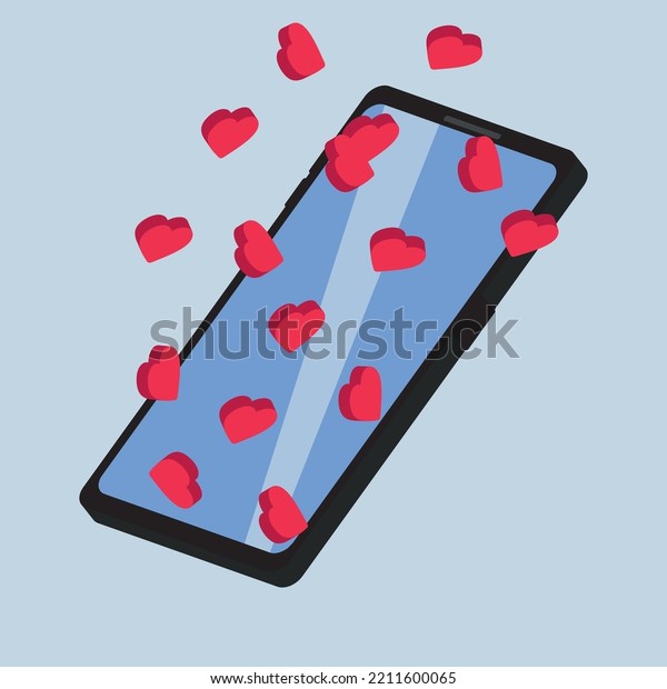 Isometric Phone 3d Smartphone Smartphone Falling Stock Vector (Royalty ...