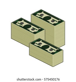 Vector Stack Money Illustration Stock Vector (Royalty Free) 1887885313 ...