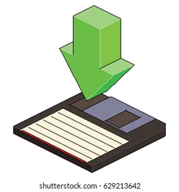 Isometric Save File Symbol Stock Vector (Royalty Free) 748206160 ...