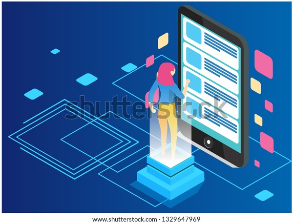Isometric Programmer Working Software Develop Company Stock Vector Royalty Free 1329647969