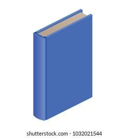Blue Standing Book Icon Cartoon Style Stock Illustration 611738378