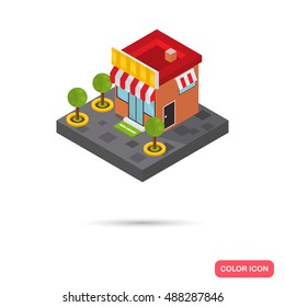 Isometric Store Color Icon Modern Isometric Stock Vector (Royalty Free ...
