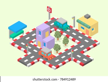 Isometric Traffic City Stock Vector (Royalty Free) 784912489 | Shutterstock