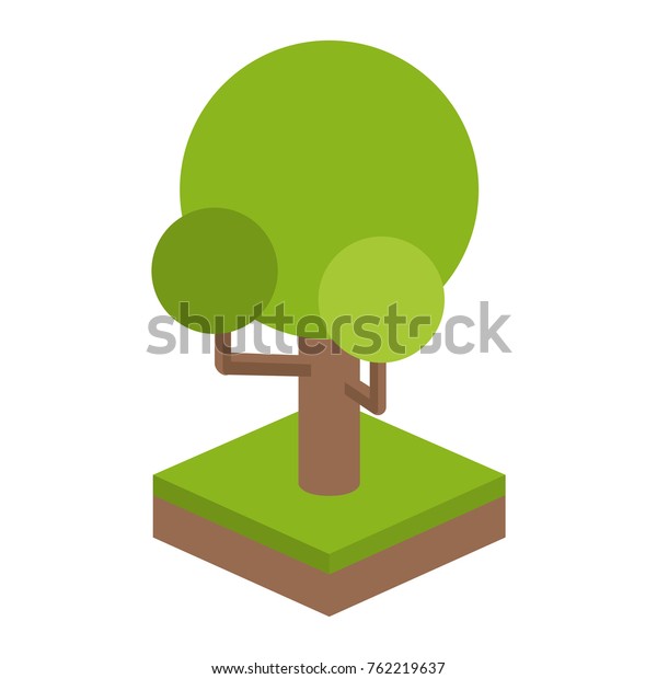 Isometric Tree Design Stock Vector (Royalty Free) 762219637 | Shutterstock