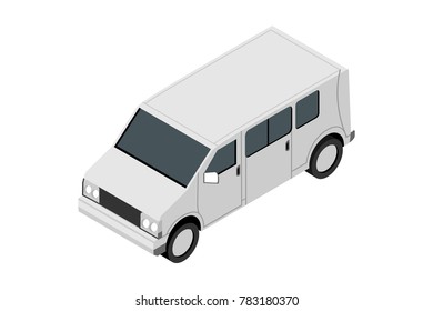 Isometric Van Car Stock Vector (Royalty Free) 783180370 | Shutterstock