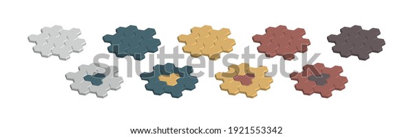 Isometric Vector Illustration Concrete Paver Blocks Stock Vector ...