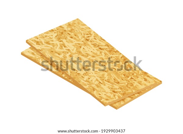 Isometric Vector Illustration Osb Boards Wood Stock Vector (Royalty ...