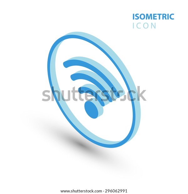 Isometric Wifi Sign Isometric Wifi Symbol Stock Vector (Royalty Free ...