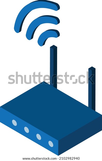 Isometric Wireless Router Vector Illustration Stock Vector (Royalty ... Isometric Wireless Router Vector Illustration Stock Vector (Royalty ...