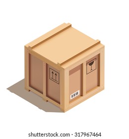 Isometric Wooden Crate Vector Eps 10 스톡 벡터(로열티 프리) 317967494 | Shutterstock