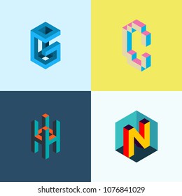 Isometric Word Logo Stock Vector (Royalty Free) 1076841029 | Shutterstock
