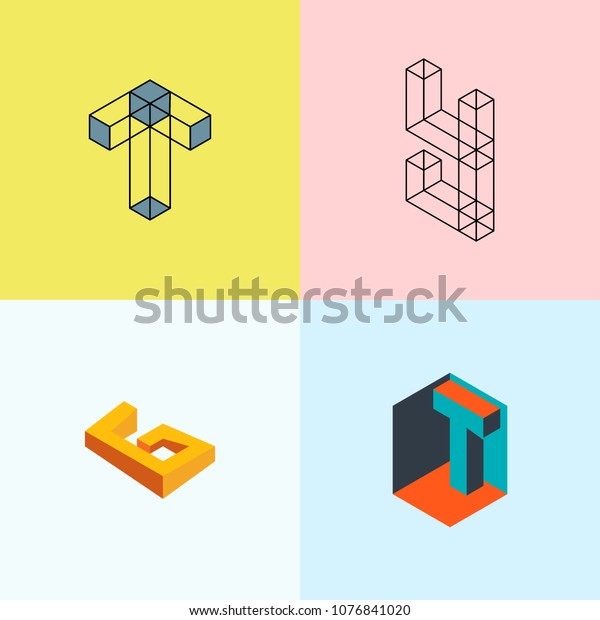 Isometric Word Logo Stock Vector (Royalty Free) 1076841020 | Shutterstock