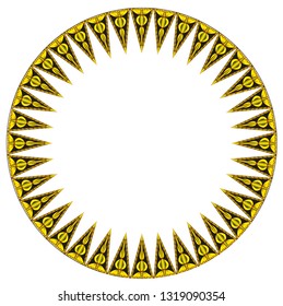 Isosceles Triangles Circle Point Center Ornaments Stock Vector (Royalty ...